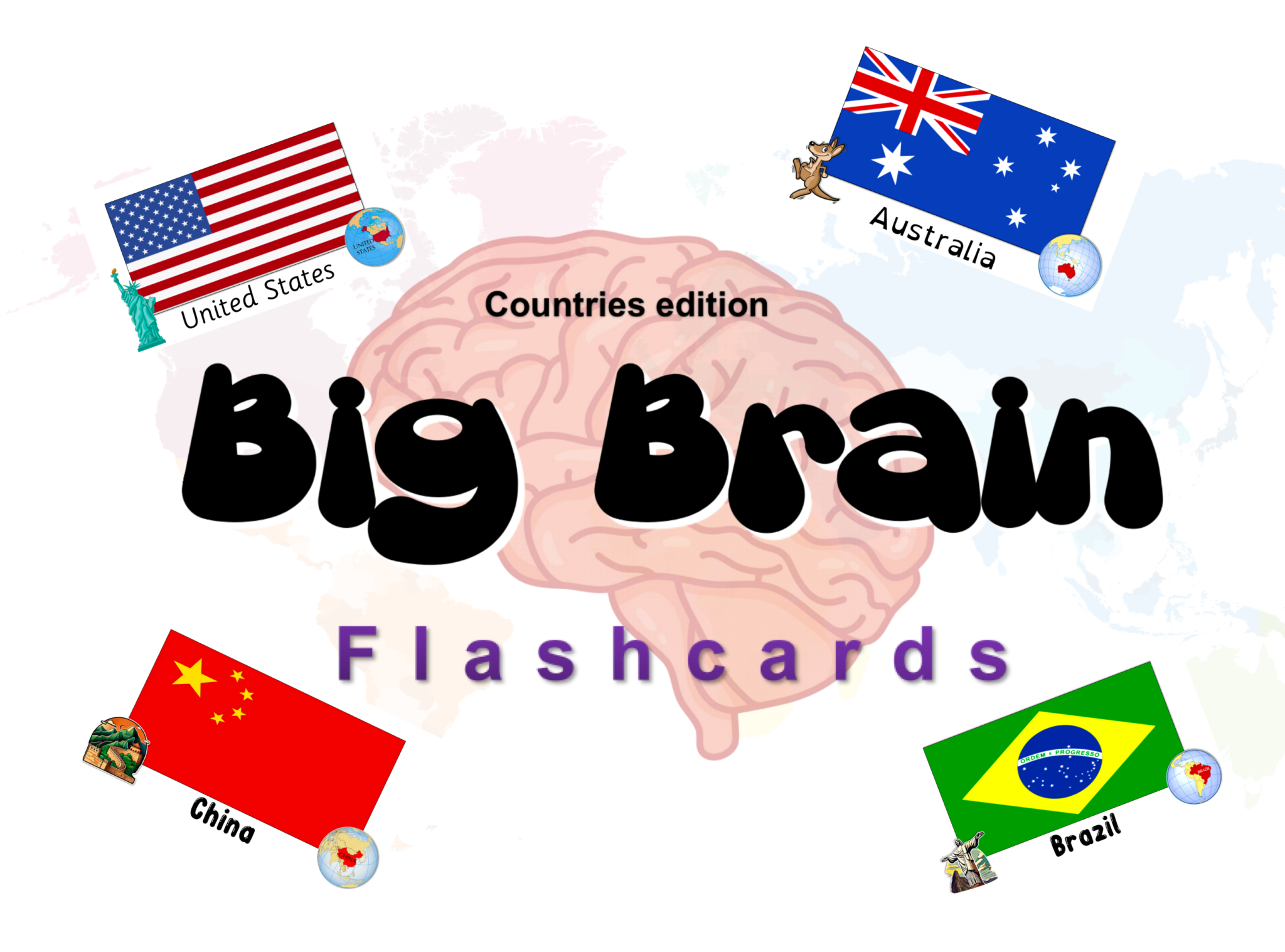 Big Brain Flashcards - Countries - iProf Shop